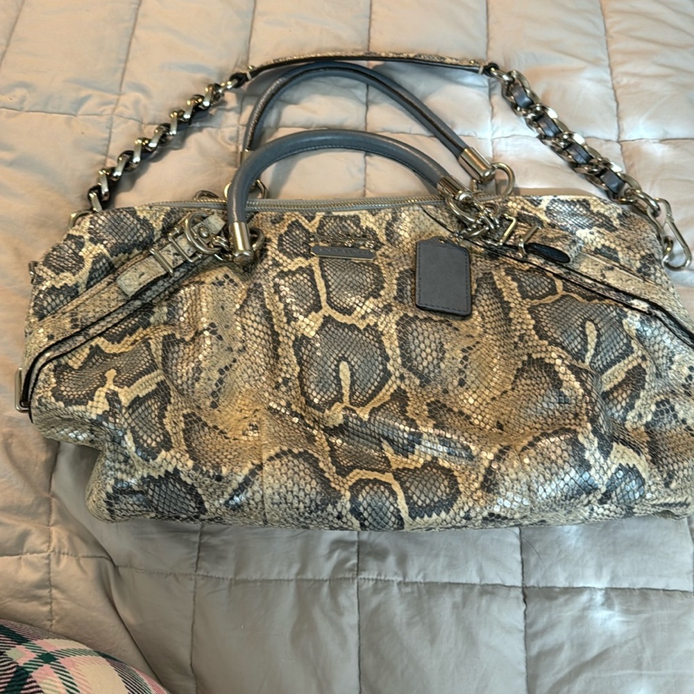 Vintage Limited Edition Coach Snake Skin Bag. - Gem